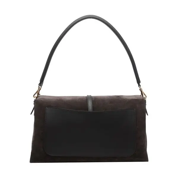 TOD'S Small Timeless Flap Suede Shoulder Bag - Brown