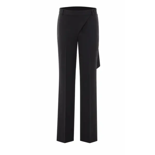 Attico Tuxedo Pants In Virgin Wool - Black