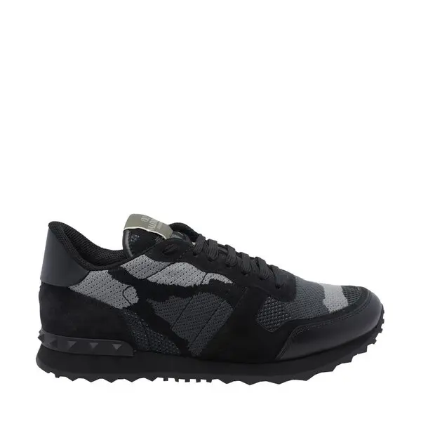 Valentino Garavani Camouflage Rockrunner Sneakers - Black