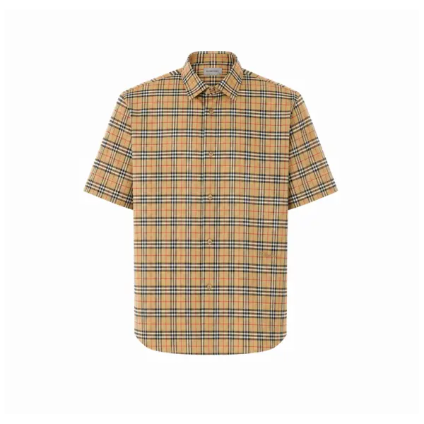 Burberry Check Motif Short Sleeves Shirt