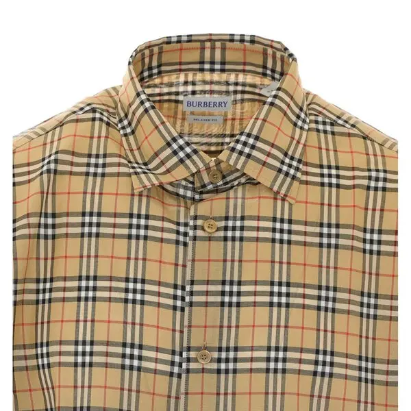 Burberry Check Motif Short Sleeves Shirt