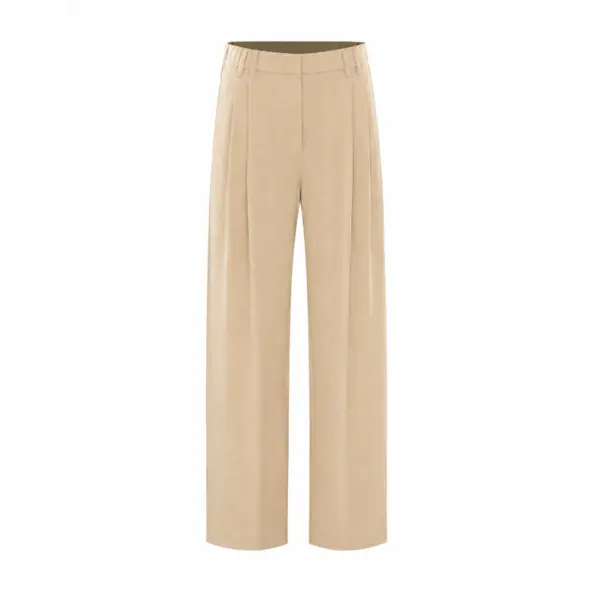 Brunello Cucinelli Pleated Front Trousers With Monile Detail - Cream