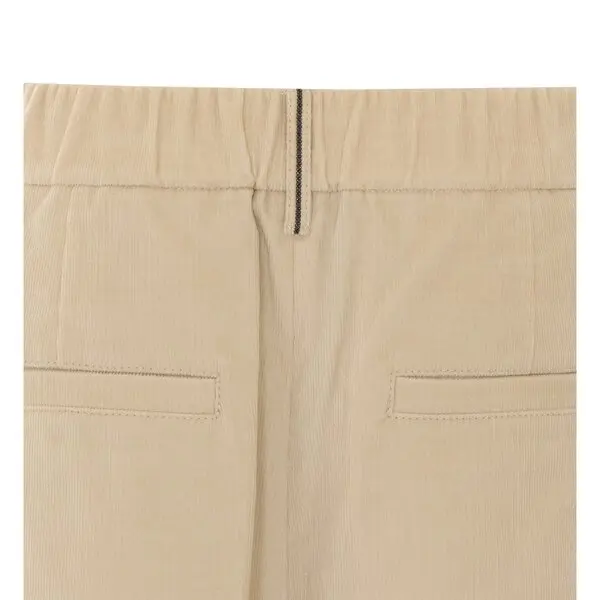 Brunello Cucinelli Pleated Front Trousers With Monile Detail - Cream