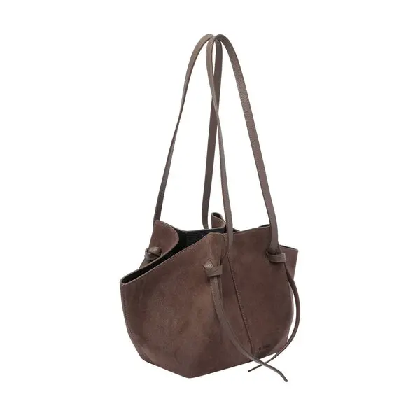 Yuzefi Suede Mochi Shoulder Bag - Brown