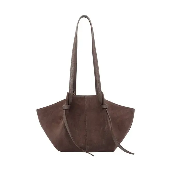 Yuzefi Suede Mochi Shoulder Bag - Brown