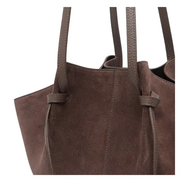 Yuzefi Suede Mochi Shoulder Bag - Brown