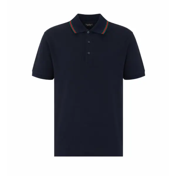 Gucci Piquet Polo With Web Detail