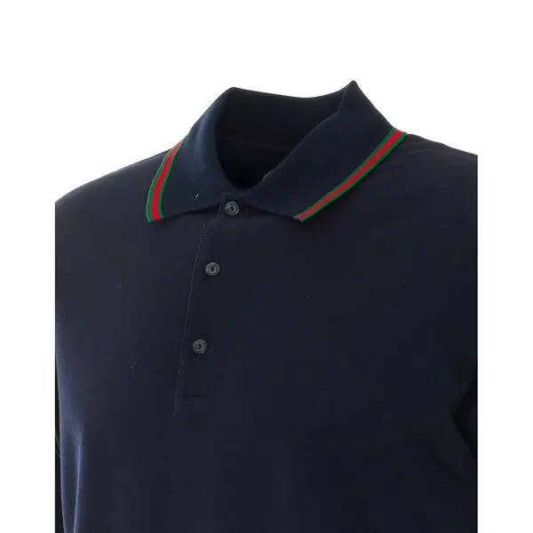 Gucci Piquet Polo With Web Detail