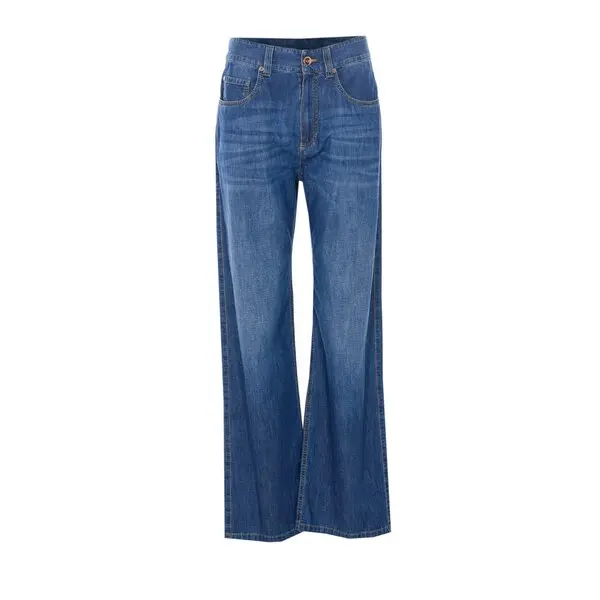 Brunello Cucinelli Straight-leg Denim Trousers - Blue
