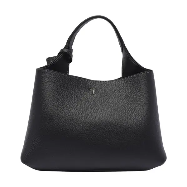 TOD'S Micro Leather Handbag With T Timeless Logo - Black