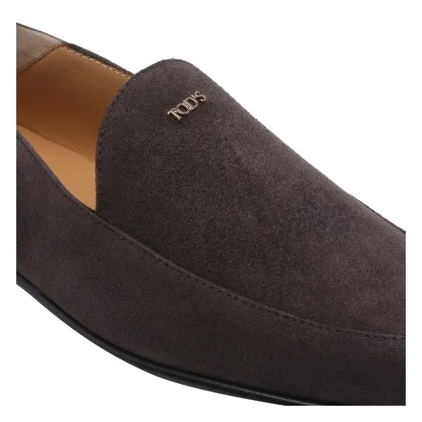 TOD'S Suede Sabot Loafers - Brown