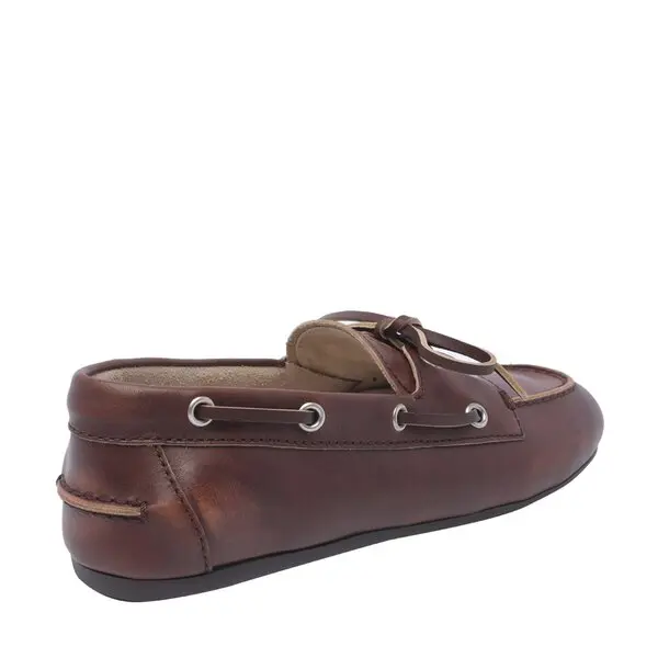 Miu Miu Logo Deck Loafers - Brown