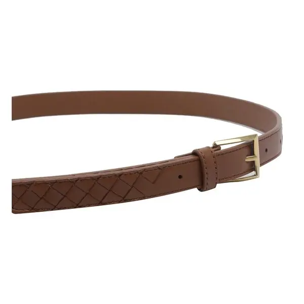 Bottega Veneta Woven Leather Belt - Brown