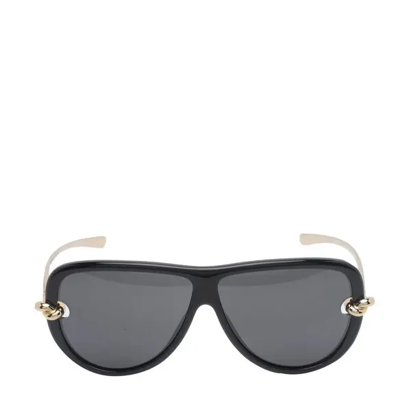 Bottega Veneta Knot Aviator Sunglasses - Black