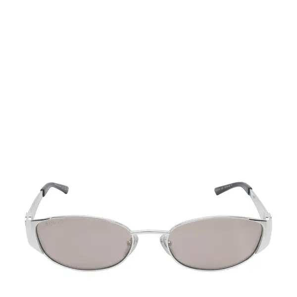 Gucci Oval Frame Sunglasses - Silver
