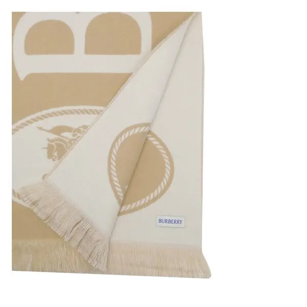 Burberry And Ekd Logo Scarf - Cream