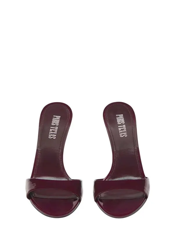 Paris Texas Lidia Mule 105 In Amarena Patent Leather - Red