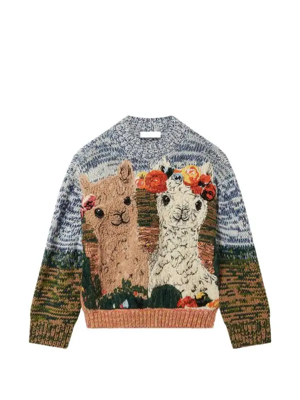 Stella McCartney Alpaca-pattern High Neck Sweater - Multicolor