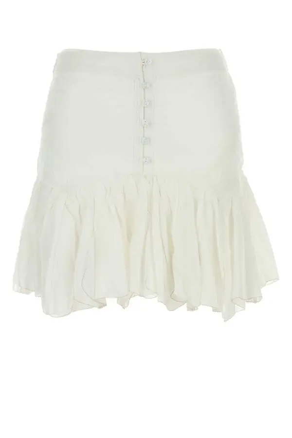 Isabel Marant Étoile Cotton Blend Daneen Mini Skirt - White