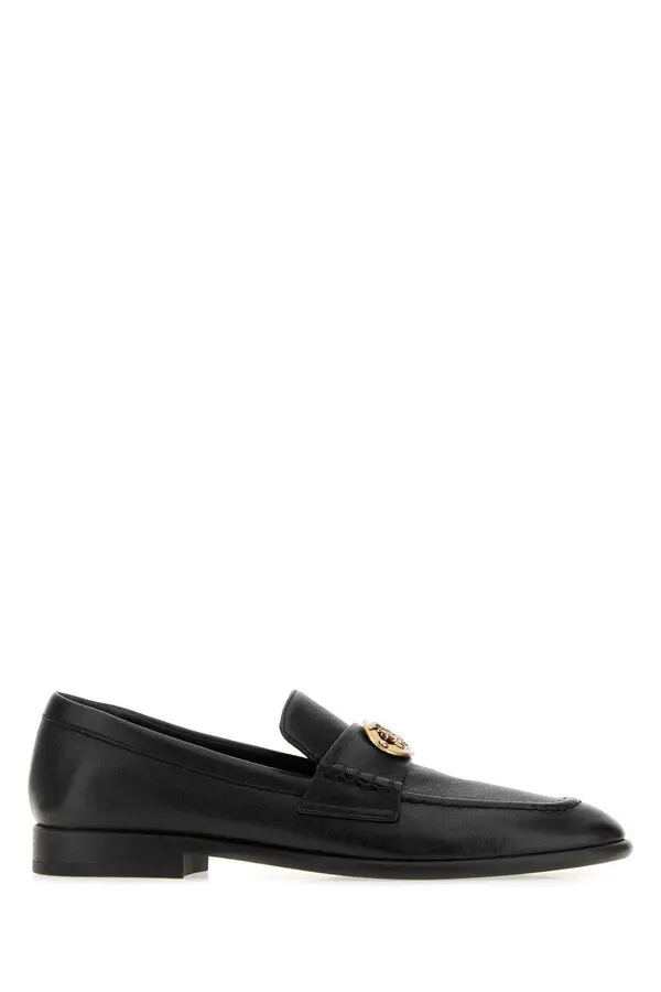 Burberry Leather Loafers With Horsebit Detailing - Black