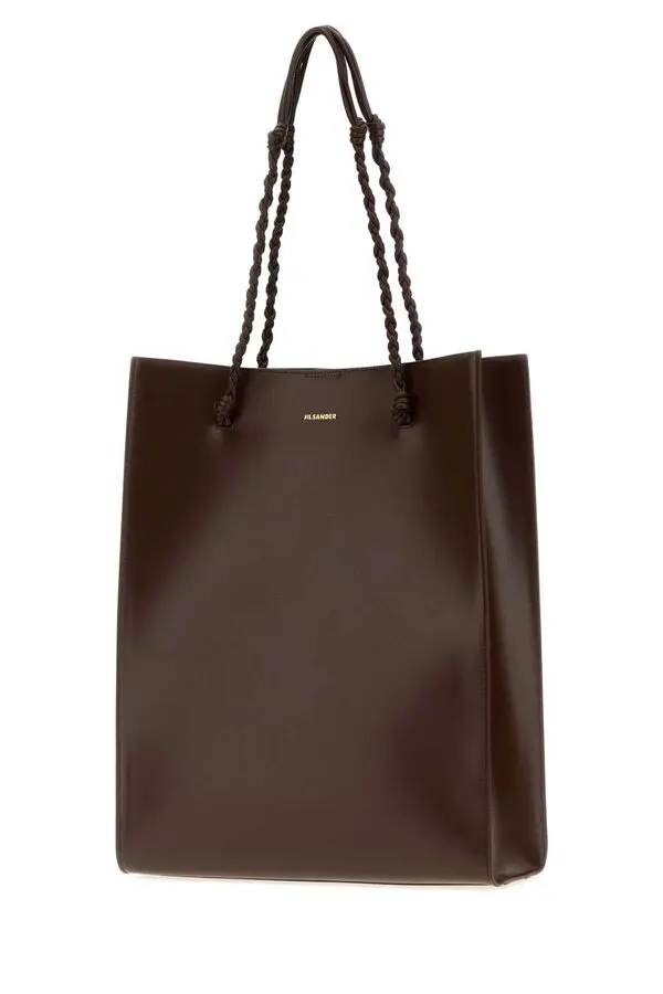 JIL SANDER Leather Tangle Shopping Bag - Brown