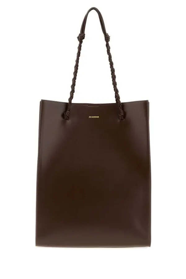 JIL SANDER Leather Tangle Shopping Bag - Brown