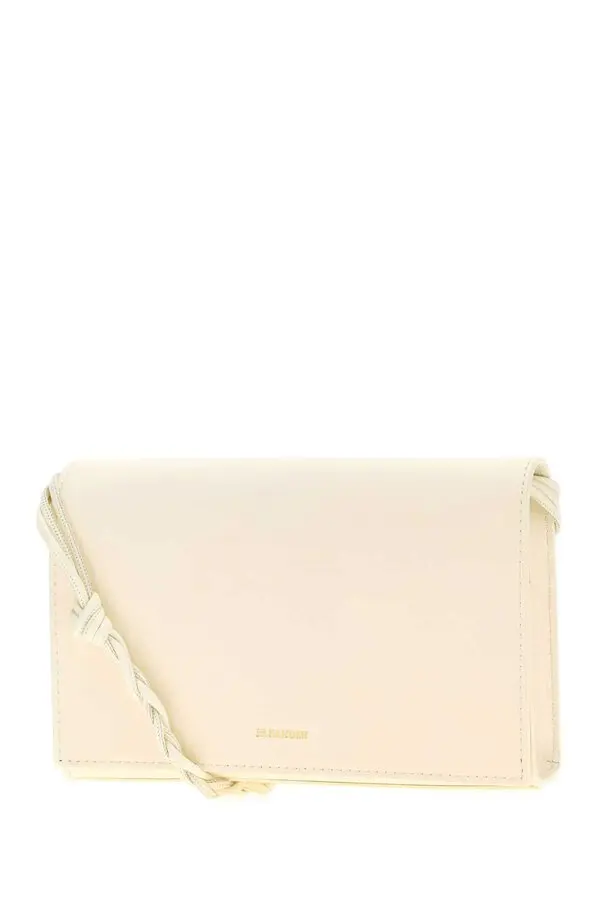 JIL SANDER Ivory Leather Tangle Wallet