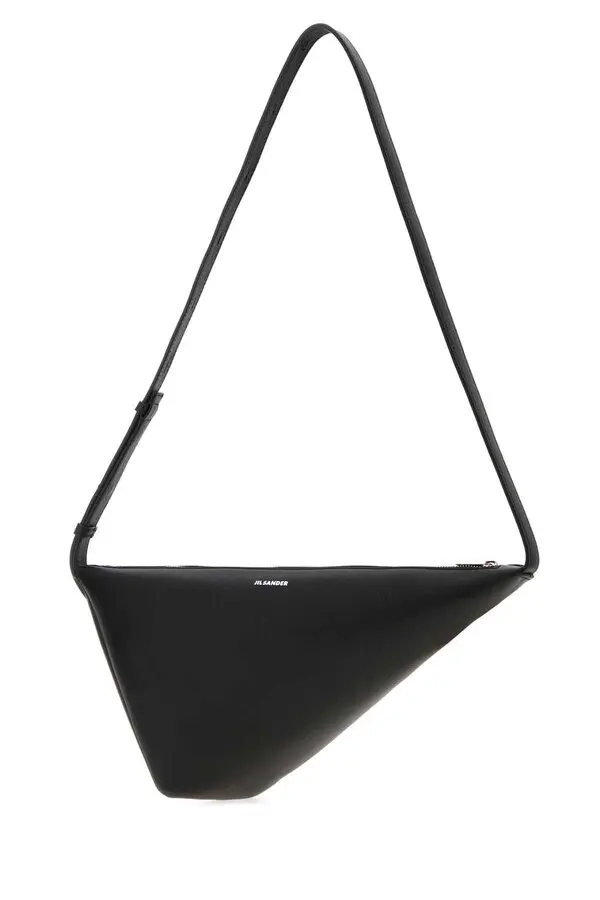JIL SANDER Leather Triangle Crossbody Bag