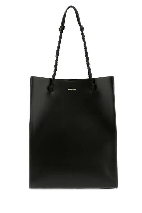 JIL SANDER Leather Tangle Shopping Bag - Black