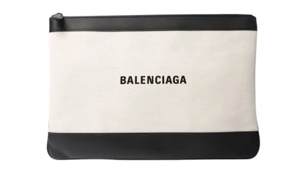 Balenciaga Navy Clip M Clutch Bag