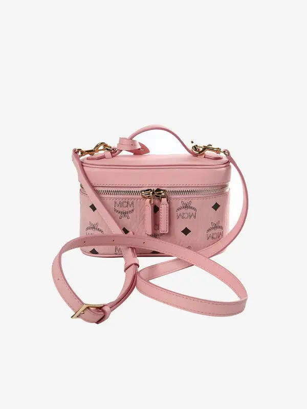 Mcm Aren Vi Leather Mix Crossbody Bag