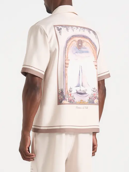 Manière De Voir Juan Vintage Baroque Resort Shirt - Cream