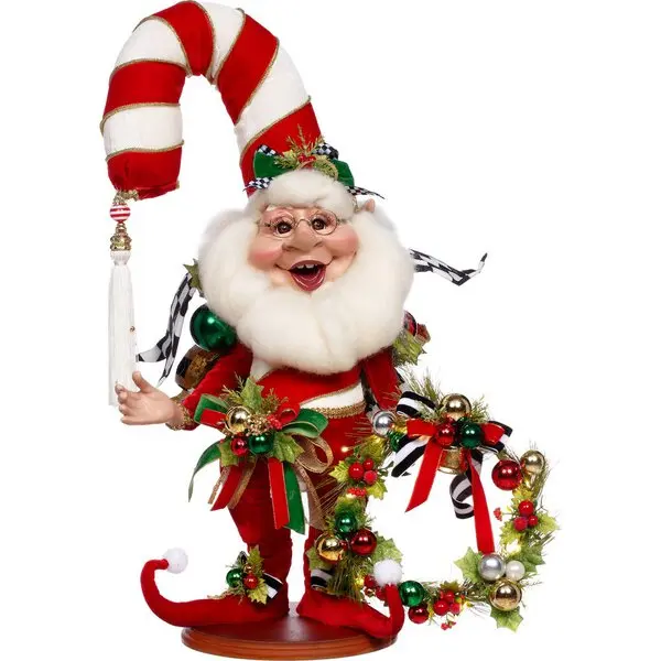 MARK ROBERTS Candy Cane Elf Scene With Lights