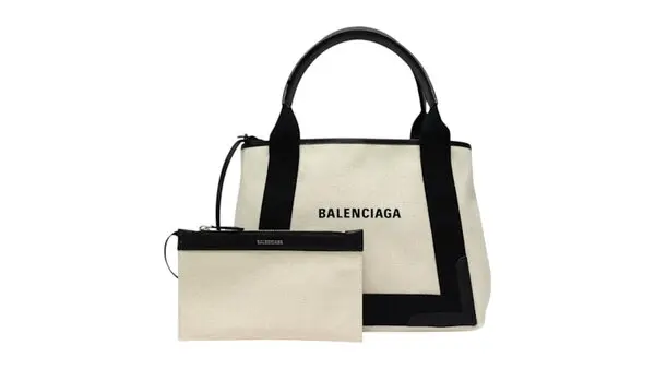 Balenciaga Navy Cabas S Tote Bag