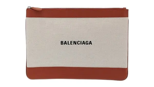 Balenciaga Navy Clip M Clutch Bag