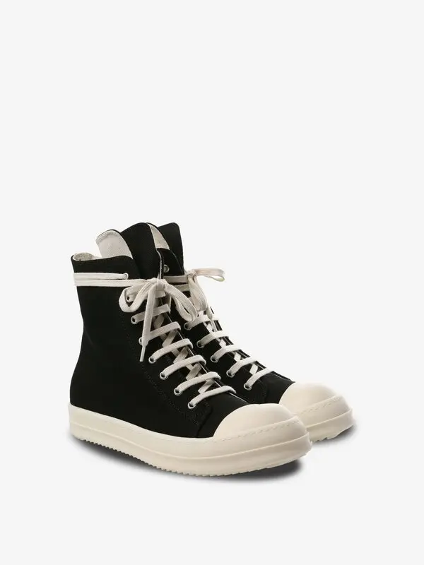 Rick Owens Round Toe Lace-up Sneakers