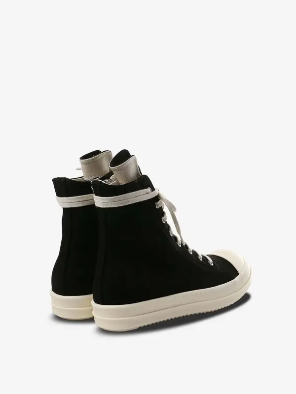 Rick Owens Round Toe Lace-up Sneakers