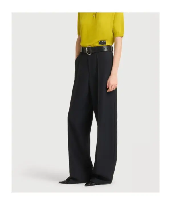 Marni Wool Wide-leg Trousers