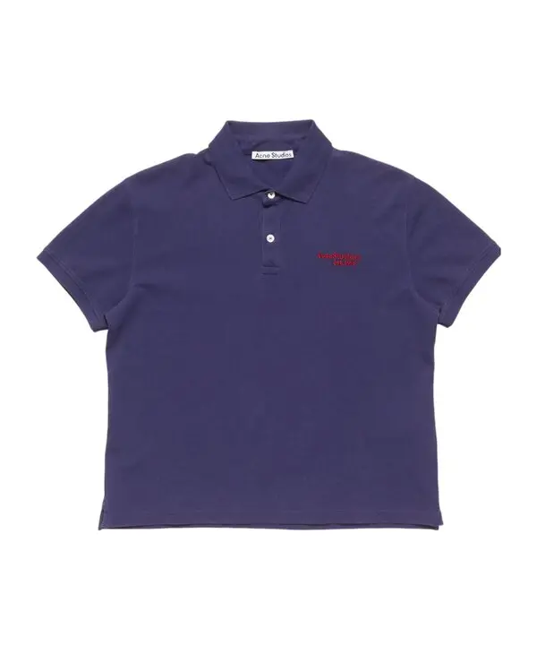Acne Studios Logo Polo T-shirt - Navy