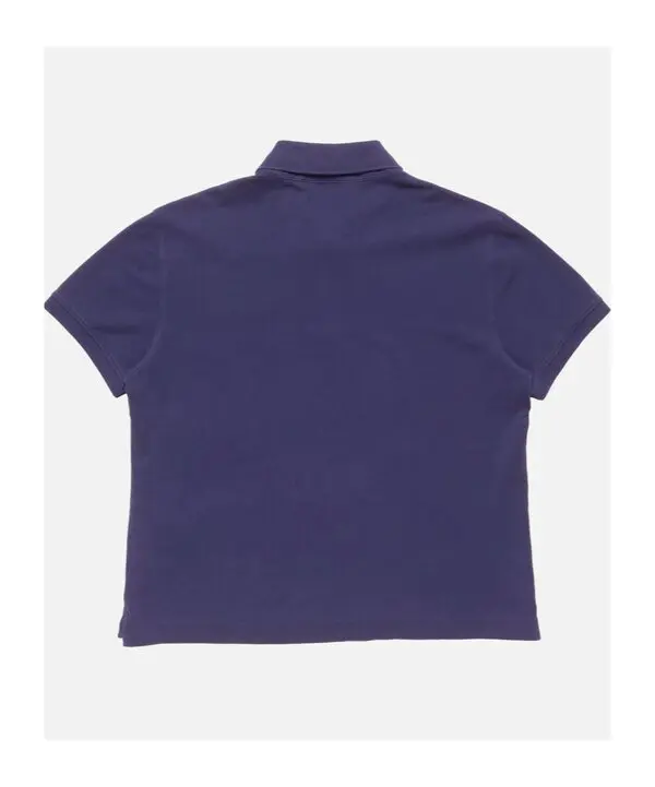 Acne Studios Logo Embroidered Polo T-shirt - Navy