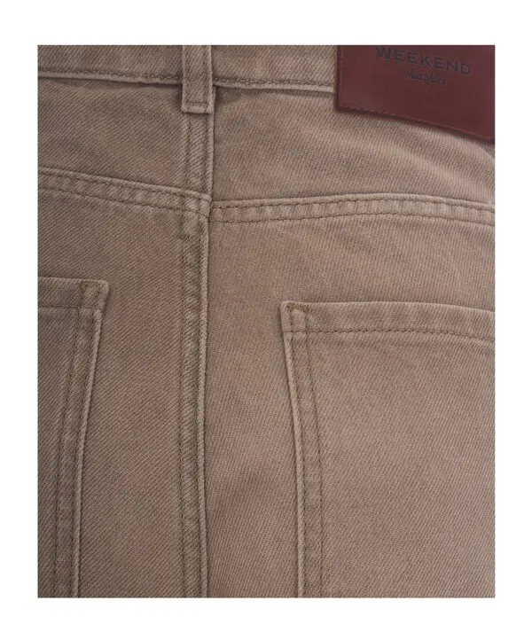 Max Mara Logo Patch Barrel-leg Jeans