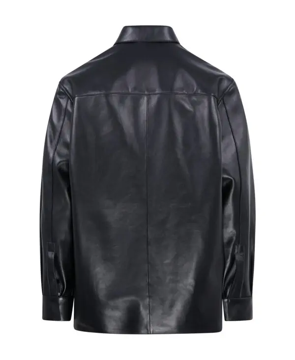 Loewe Logo-embossed Leather Jacket