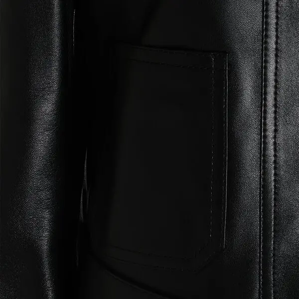 Celine Soft Lambskin Leather Belted Jacket