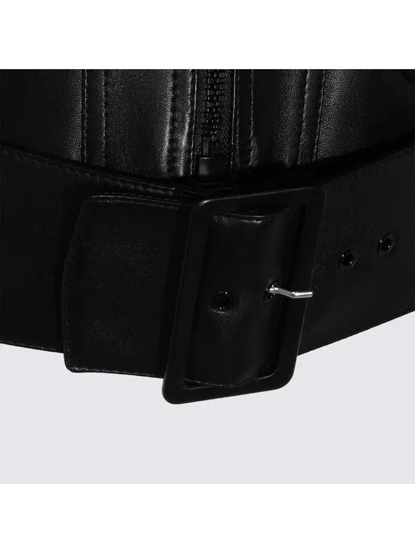 Celine Soft Lambskin Leather Belted Jacket