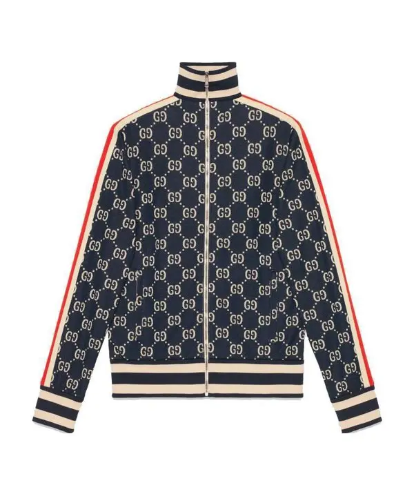 Gucci Gg Jacquard Cotton Jacket