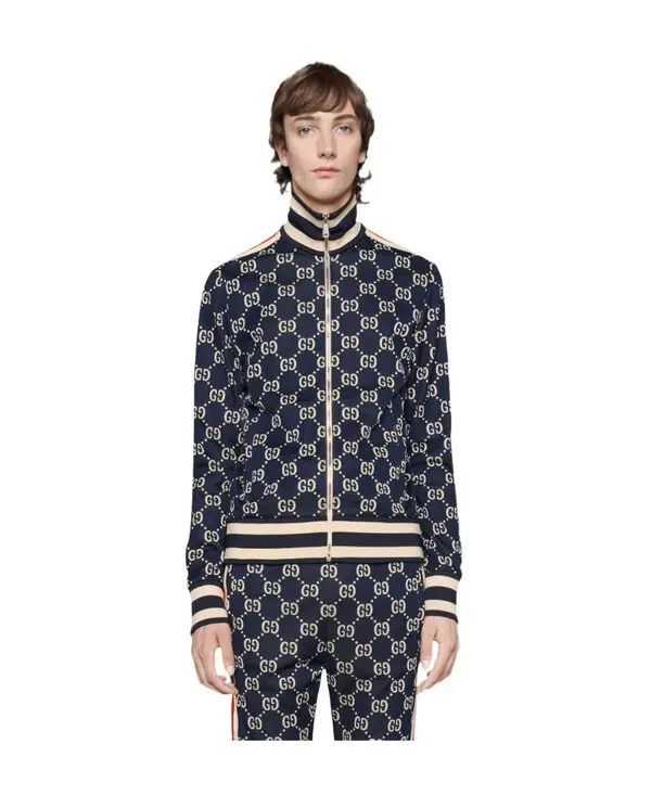 Gucci Gg Jacquard Cotton Jacket
