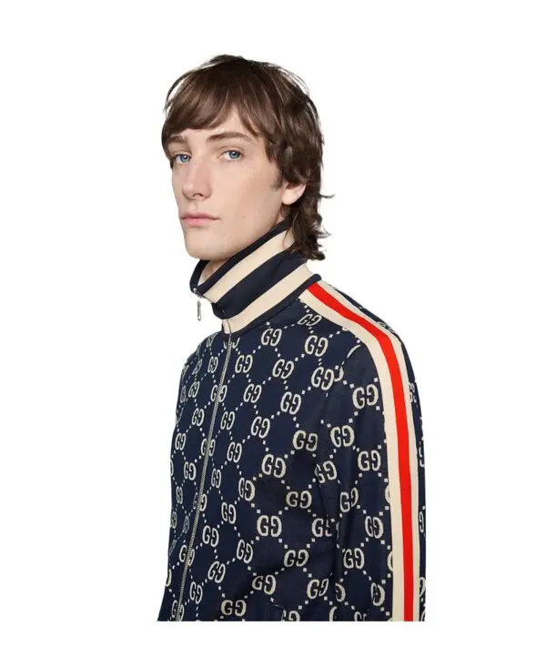 Gucci Gg Jacquard Cotton Jacket
