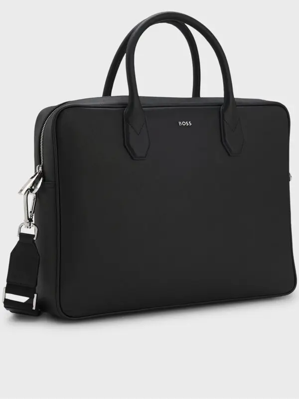 Hugo Boss Grained Document Case With Logo Lettering