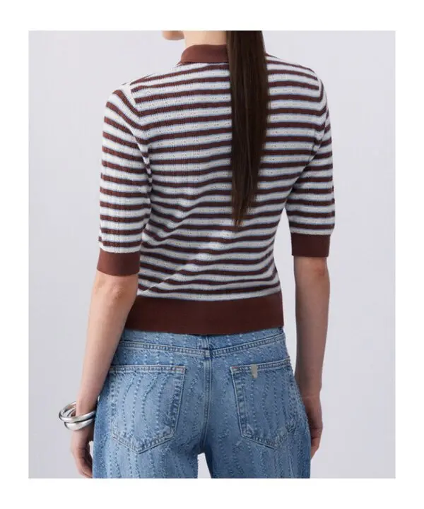 Liu Jo Striped Jewell-embellishment Polo