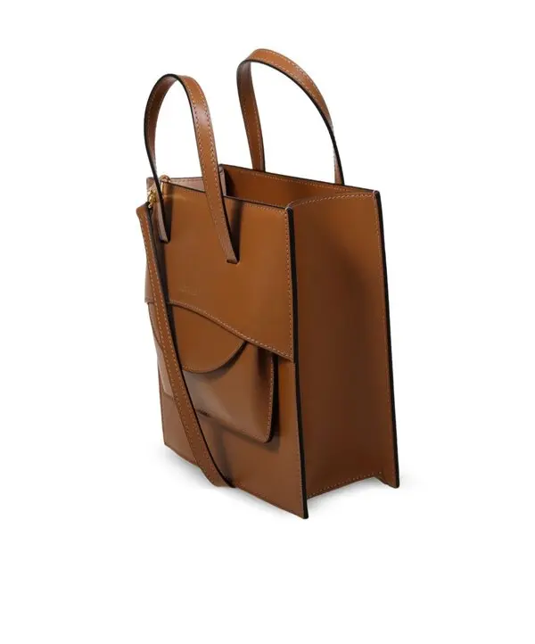 HIDESINS Flap Leather Tote Bag
